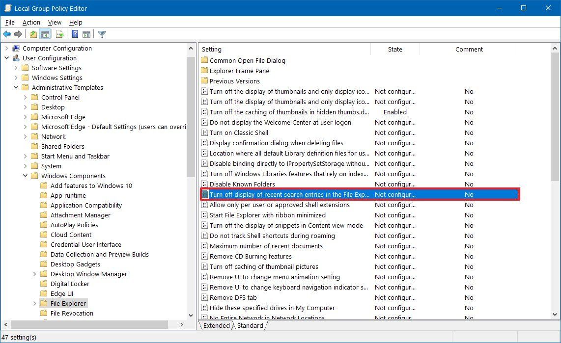 How to clear search history in File Explorer on Windows 10 | Windows ...