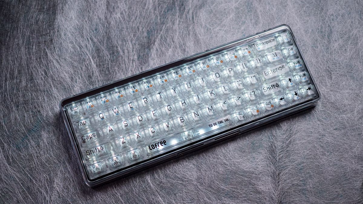 Lofree 1% is a see-through mechanical keyboard that's absolutely ...