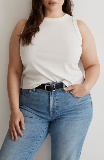 The 20 Best Non-See-Through White Tank Tops | Who What Wear