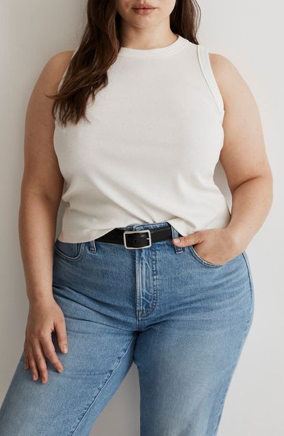 The 20 Best Non-See-Through White Tank Tops | Who What Wear