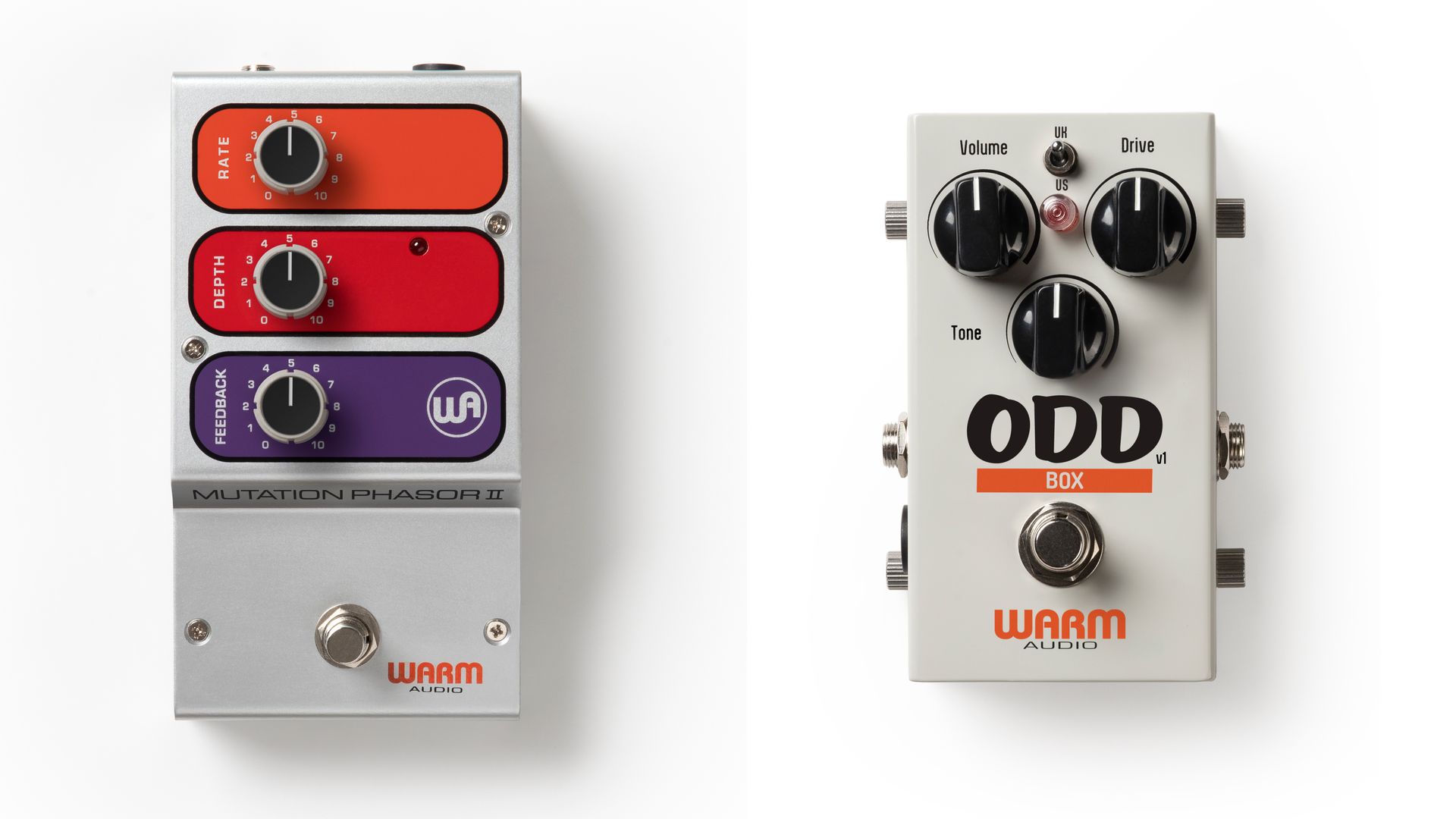 Warm Audio's new ODD Box and Mutation Phasor II pedals look familar ...