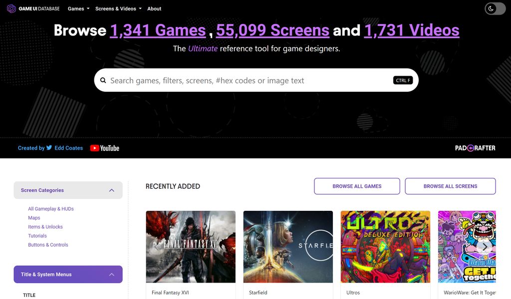 Game UI Database 2.0 is the ultimate free reference tool for game ...