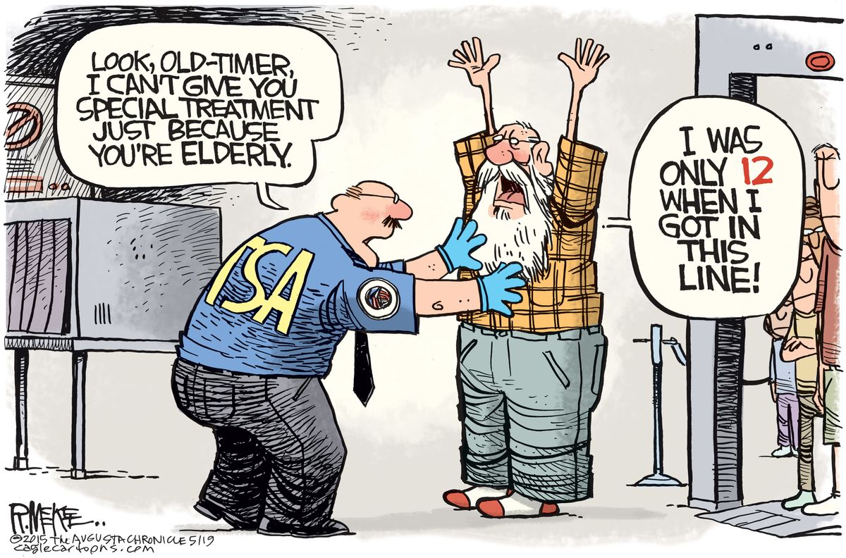 Editorial Cartoon U.S. TSA Lines | The Week