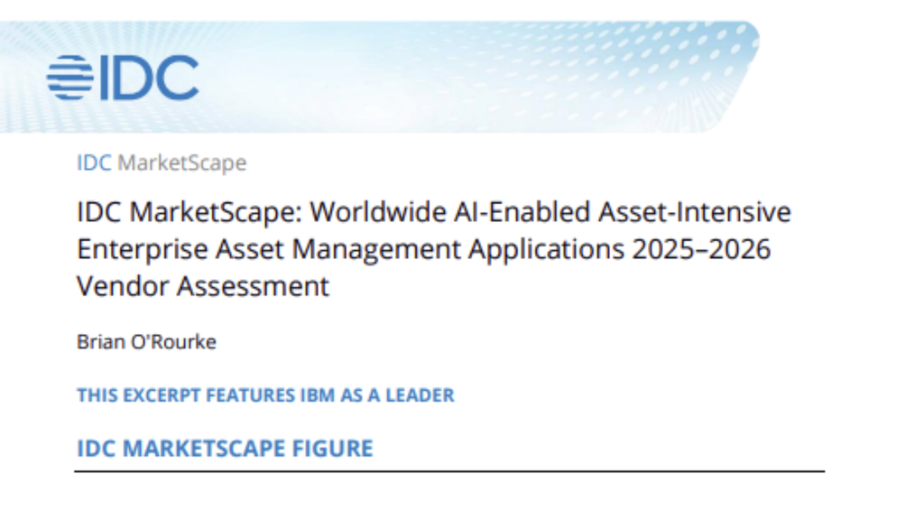 IDC MarketScape: Worldwide AI-Enabled Asset-Intensive Enterprise Asset ...
