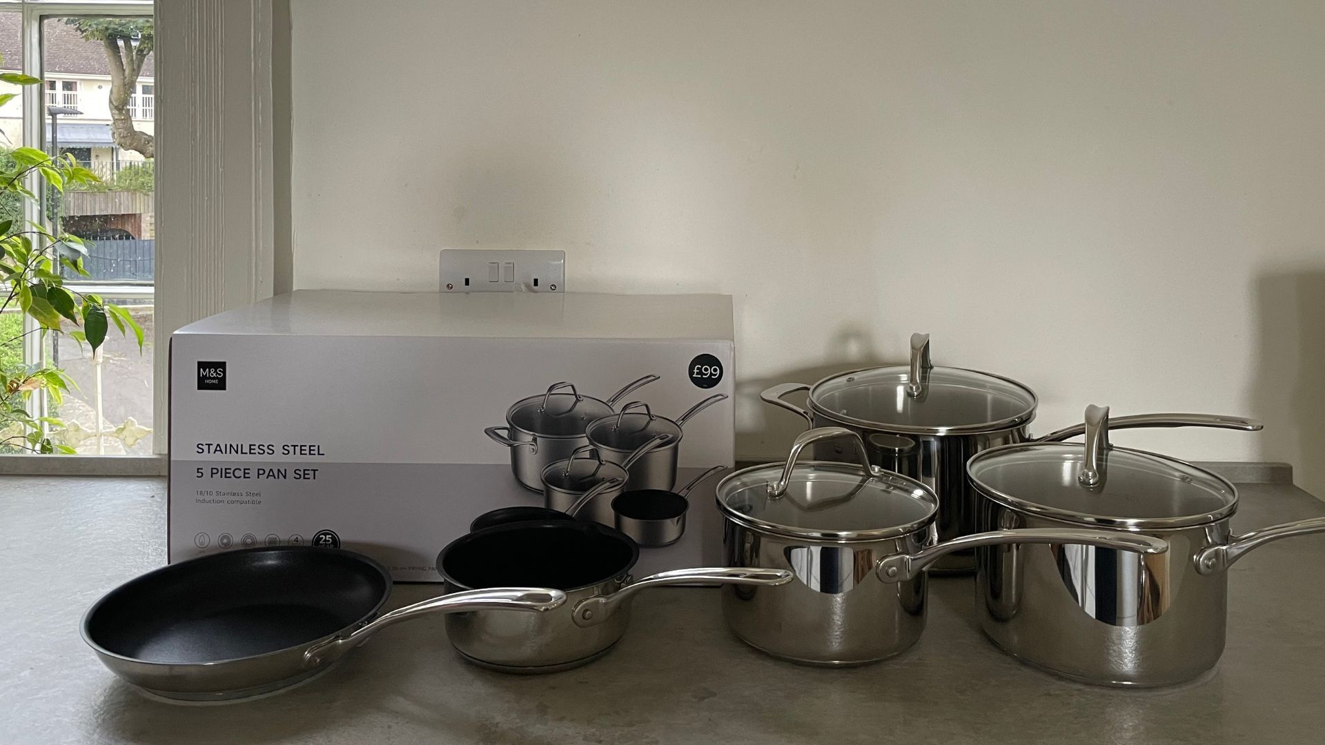 M&S 5-piece stainless steel pan set review: the best budget set on test ...