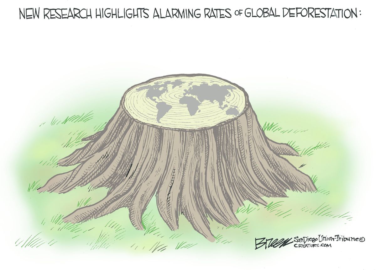 Editorial cartoon World Deforestation | The Week
