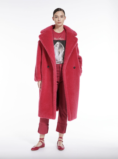 Taylor Swift Pairs Red Teddy Coat With Black Leather Boots | Marie Claire