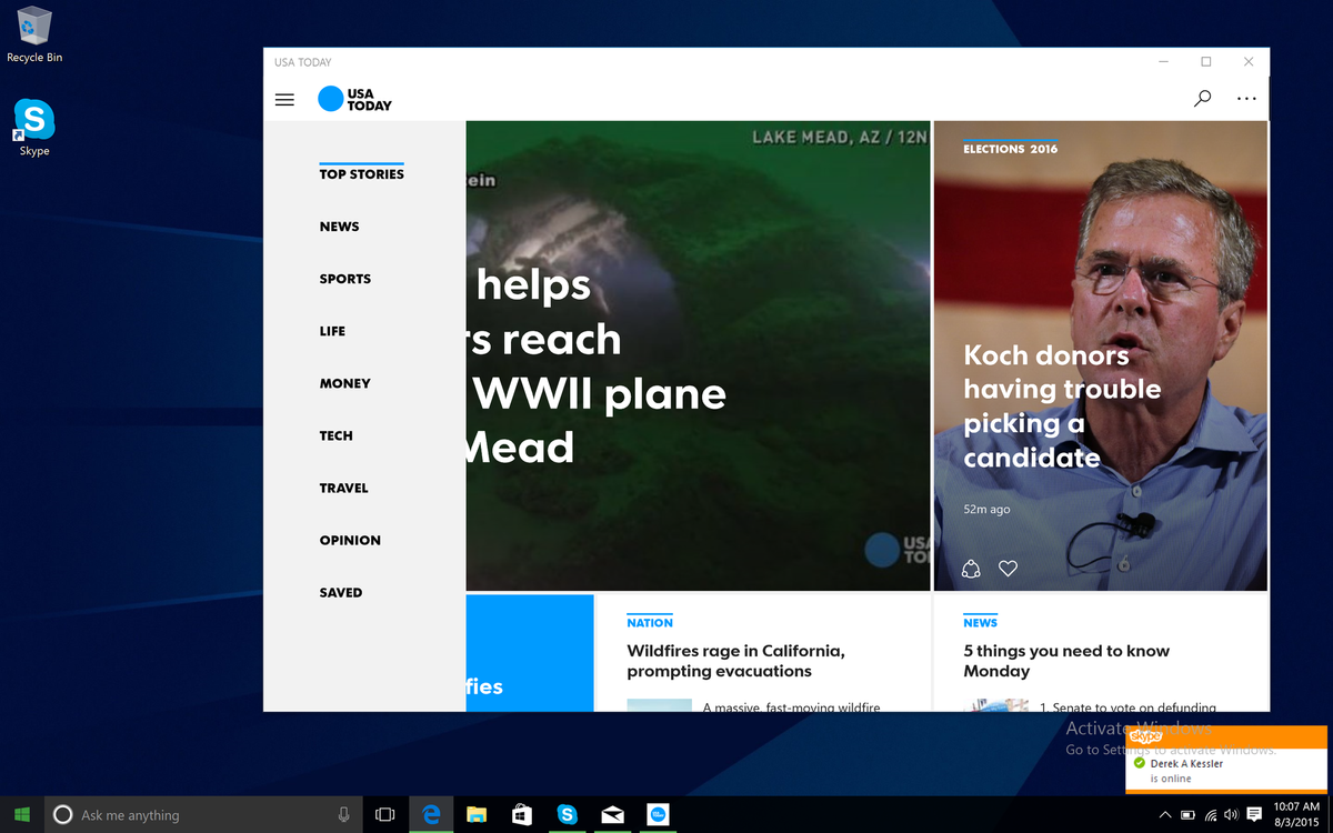 USA Today launches official Windows 10 app with article sync features ...