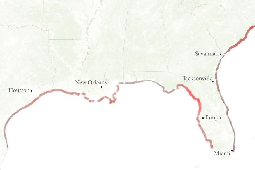 The danger zones in America's shrinking coastline | The Week