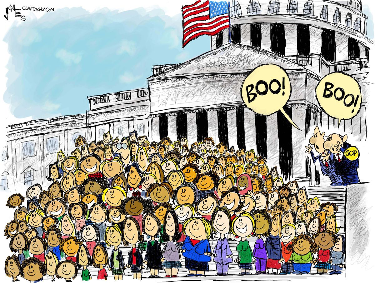 Political cartoon U.S. house congress democrats women republicans | The ...