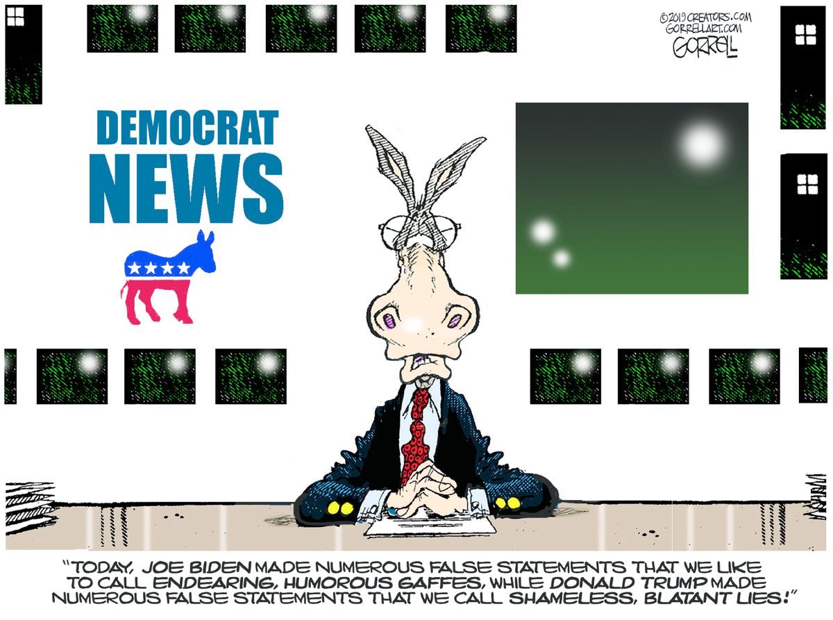 Political Cartoon U.S. Biden Gaffes Trump Blatant Lies Media Hypocrisy ...