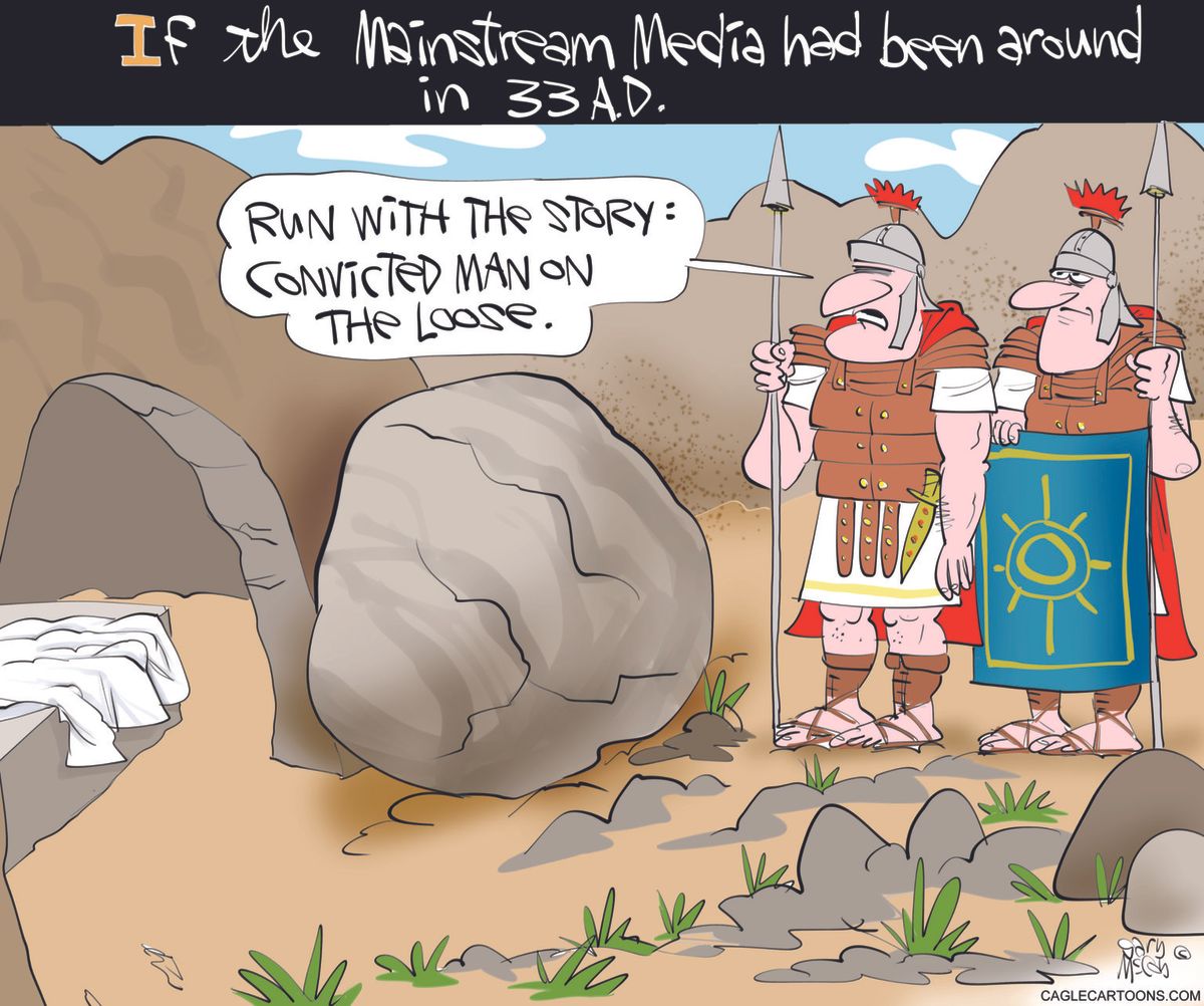 Editorial Cartoon U.S. mainstream media easter jesus | The Week
