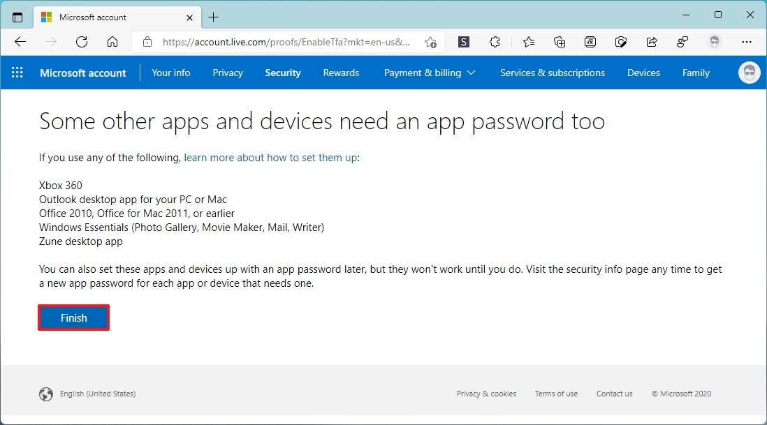How to set up two-factor authentication (2FA) on a Microsoft account ...