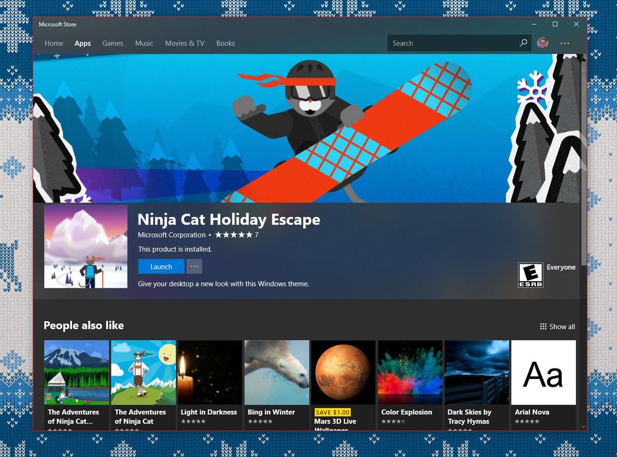 Ninja Cat embarks on a 'Holiday Escape' with new Windows 10 theme ...