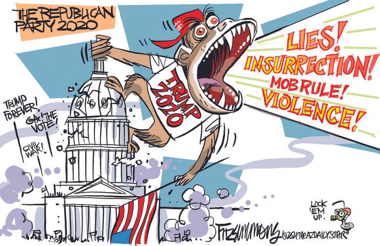 Political Cartoon U.S. Trump capitol riots | The Week