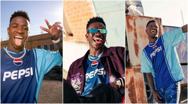 Pepsi releases reimagined design of iconic shirt as Vinicius Jr is ...