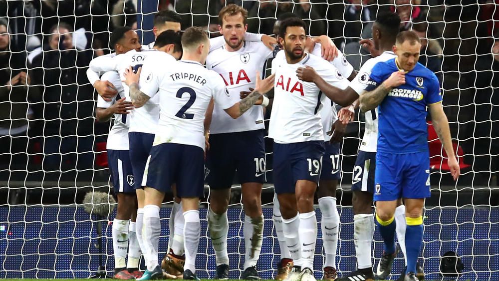 Tottenham 3 AFC Wimbledon 0: Kane double snuffs out hint of upset ...