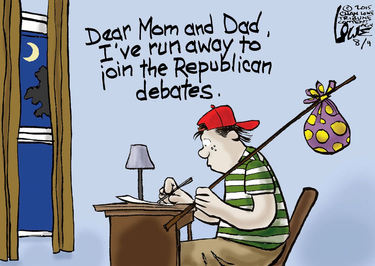 Political cartoon U.S. GOP Debate | The Week