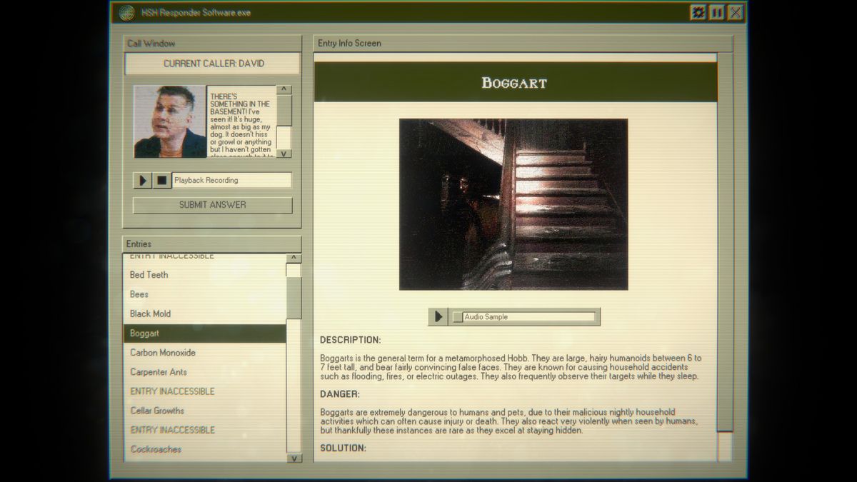 Spooky '90s call centre sim Home Safety Hotline has wired up a direct ...