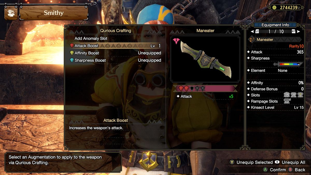 Sunbreak Qurious Crafting: How to reroll armor and buff weapons | PC Gamer