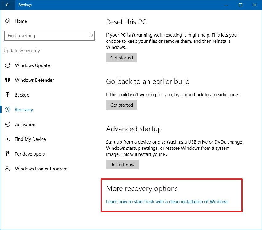 How to use 'Refresh Windows' to do a clean install of Windows 10 ...