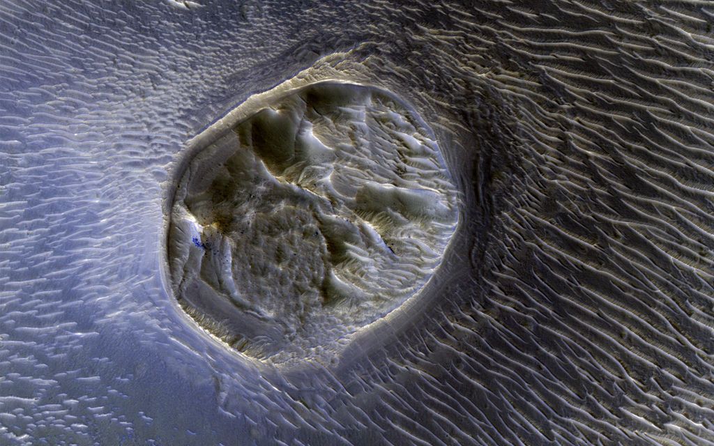 Mars Mesa Rises Above Rippling Sand Dunes (Photo) | Space