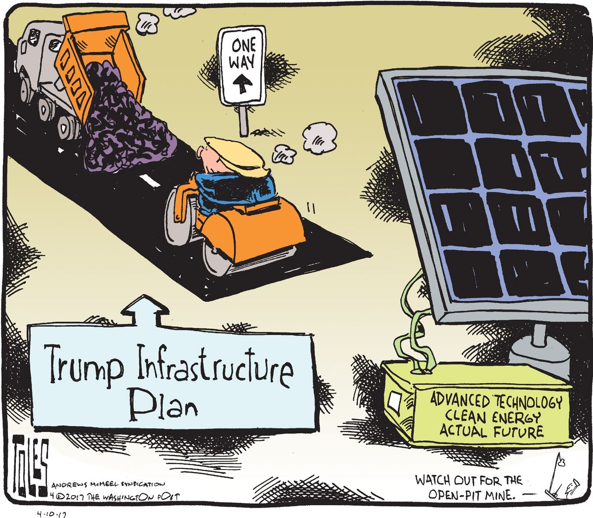 Political Cartoon U.S. Trump Infrastructure plan | The Week