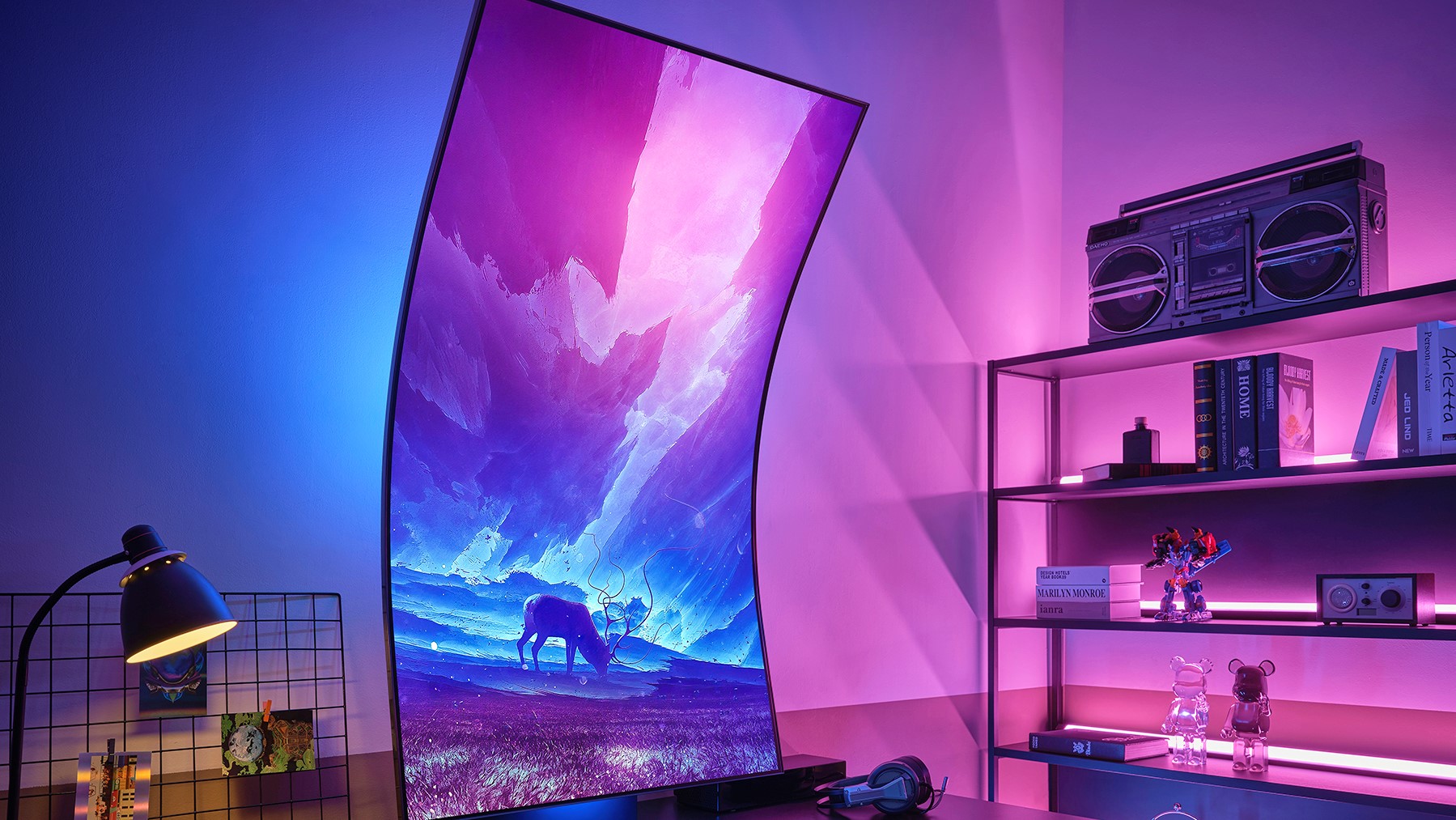 Samsung s New 55 inch Gaming Monitor Has A Crazy cockpit Mode What