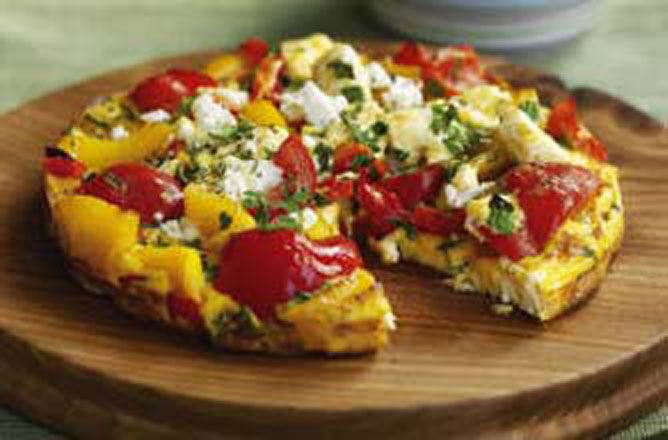 Feta and pepper frittata Recipes | GoodtoKnow