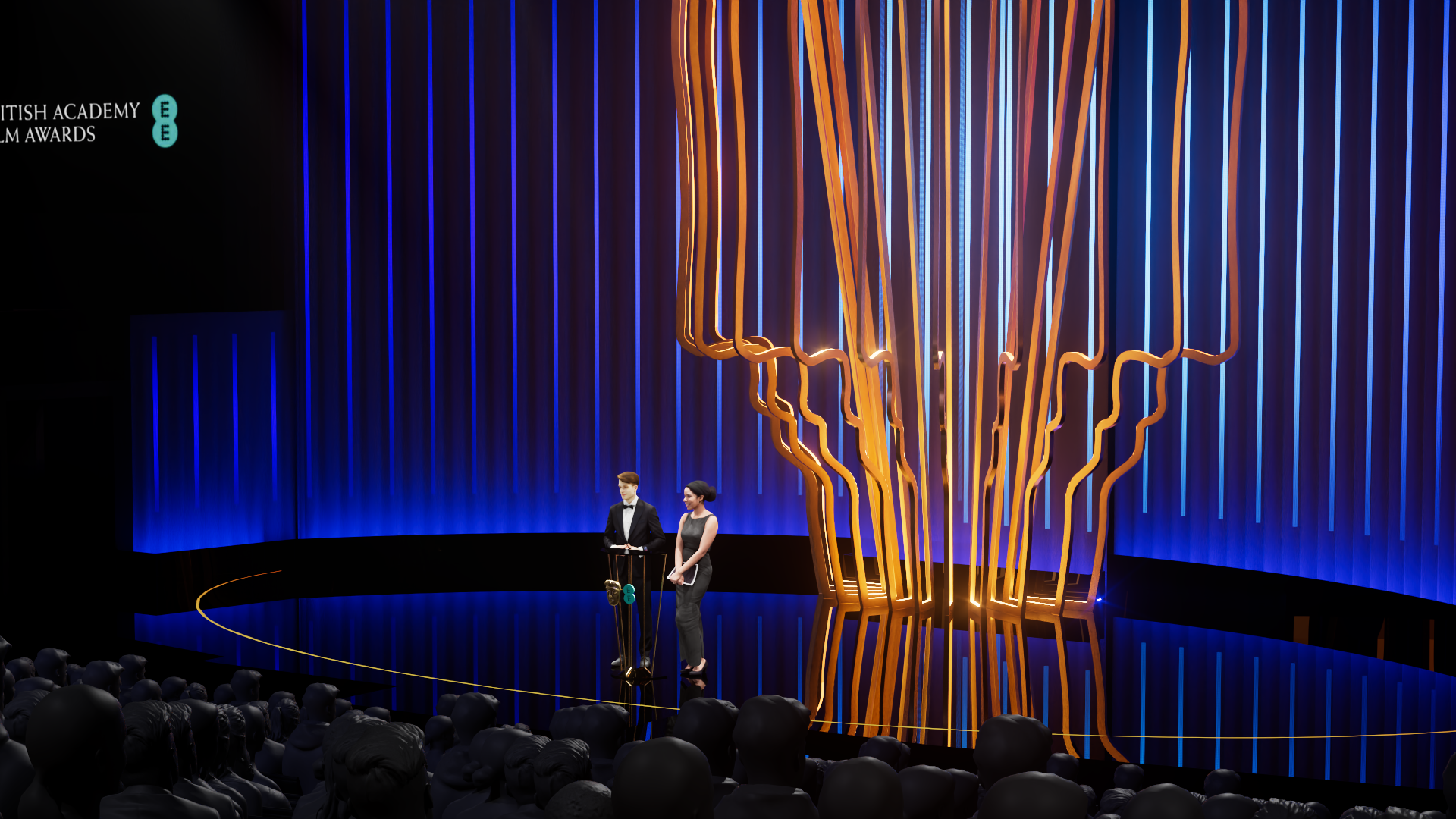 BAFTA 2024 stage design nods to film history | Wallpaper