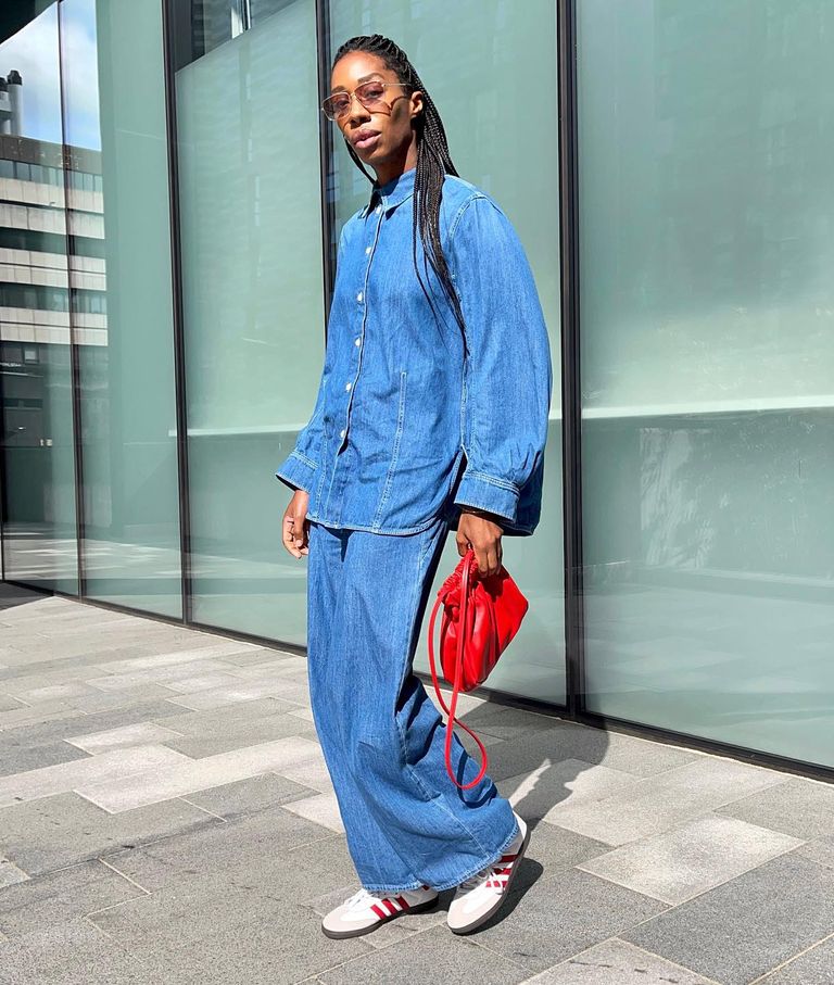 The Red Trainer Trend Keeps Cropping Up on Chic Spring Outfits | Who ...