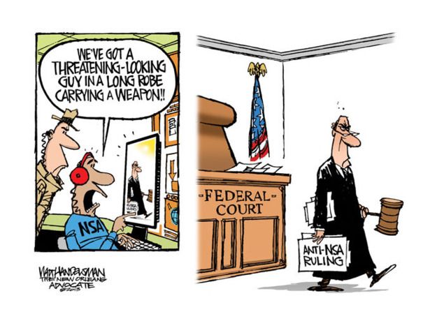 Political cartoon NSA federal court | The Week