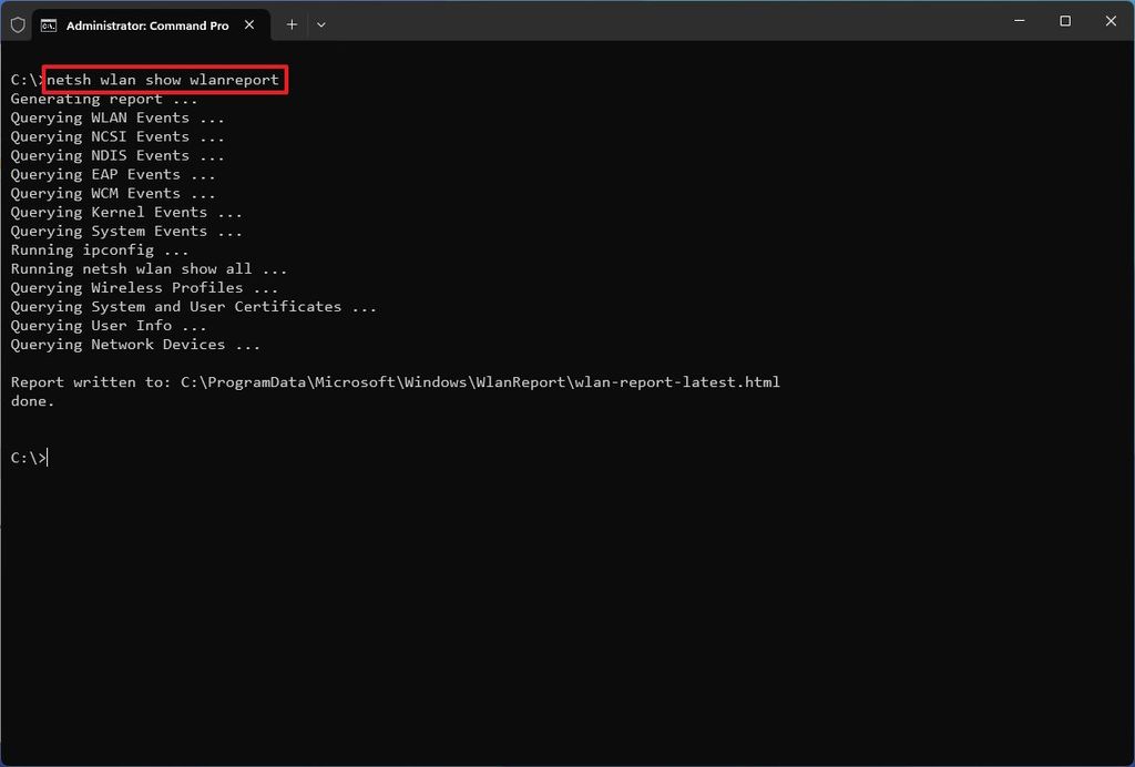 How to control Wi-Fi networks from Command Prompt on Windows 11 ...
