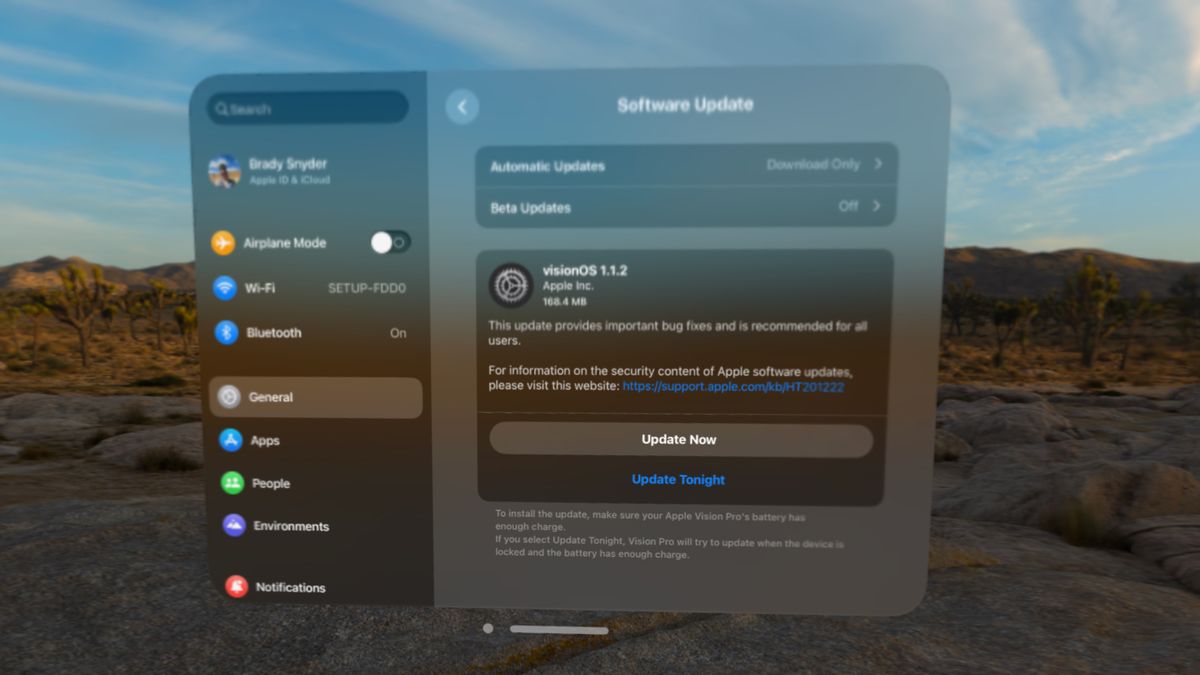 Apple Vision Pro essentials: How to update, turn off, or reset the ...
