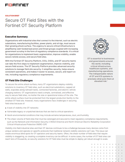 Secure OT Field Sites with the Fortinet OT Security Platform | IT Pro