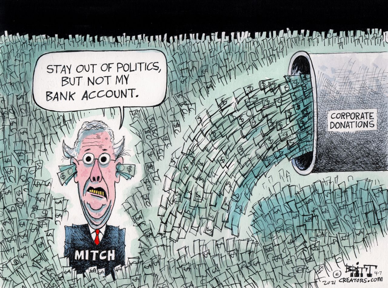 7 Brutally Funny Cartoons About Mitch Mcconnells Corporate Hypocrisy