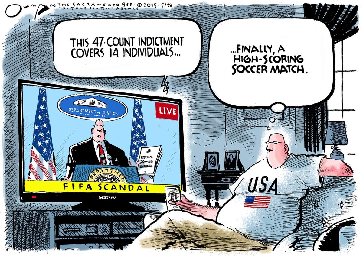 Editorial cartoon FIFA Corruption | The Week
