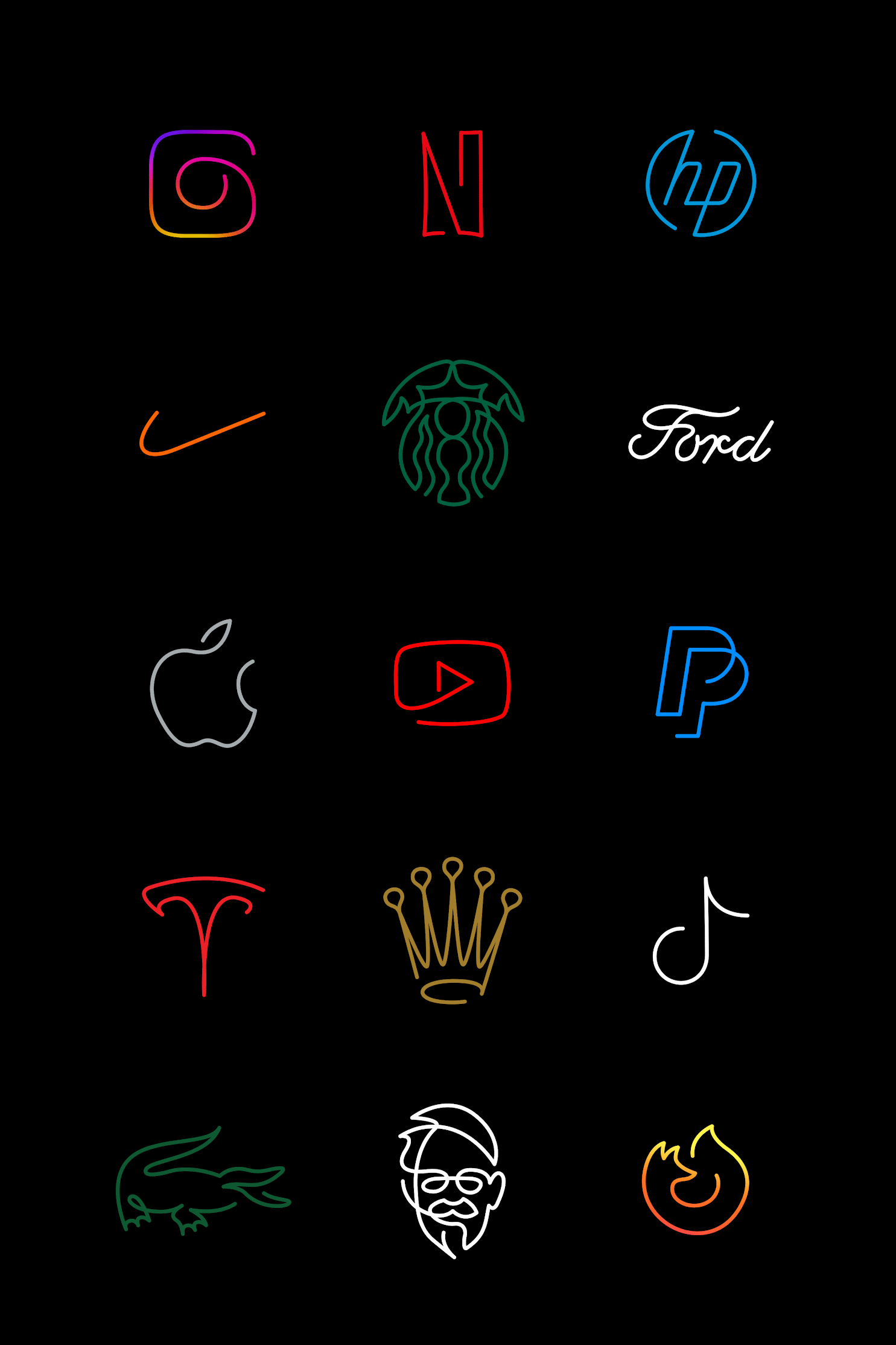 From Apple to Netflix, iconic logos drawn with a single line are ...