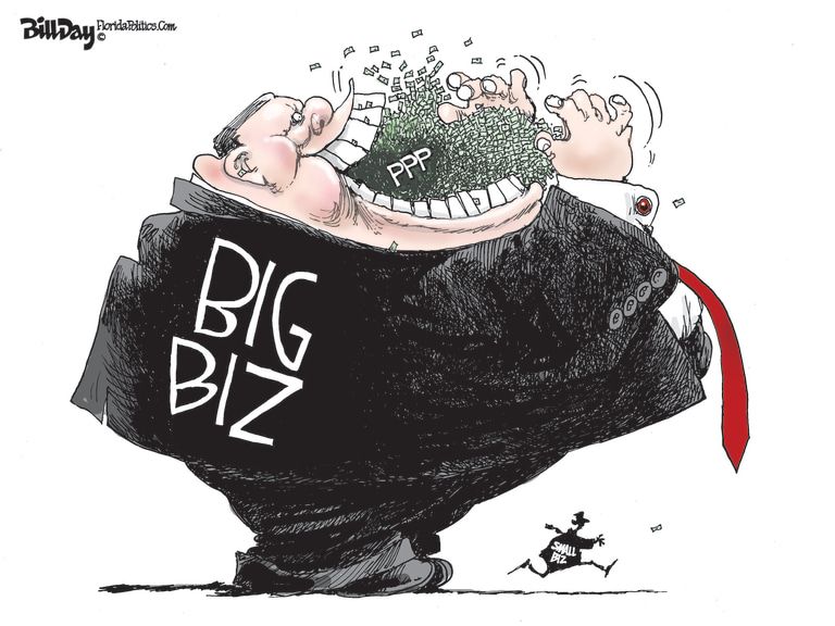 Editorial Cartoon U.S. PPP big small business | The Week