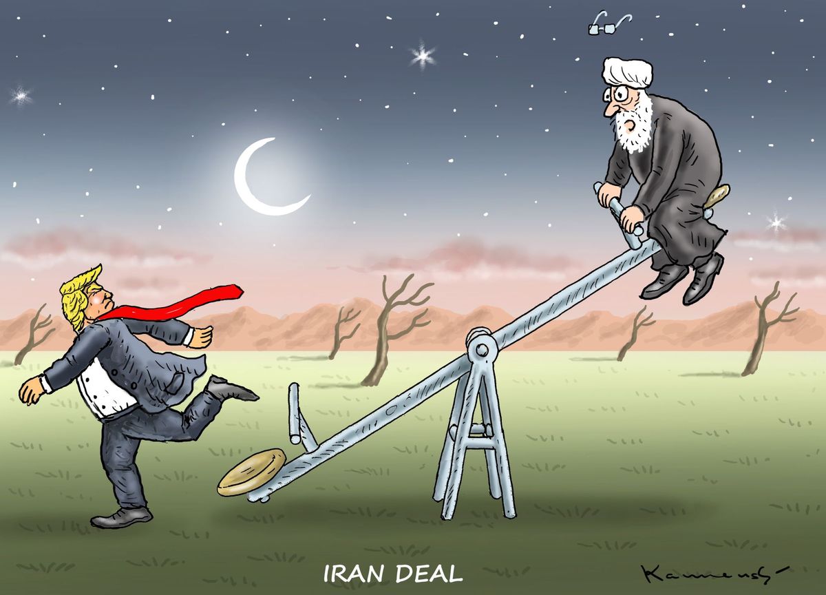 Political cartoon U.S. Trump Iran nuclear deal Hassan Rouhani | The Week