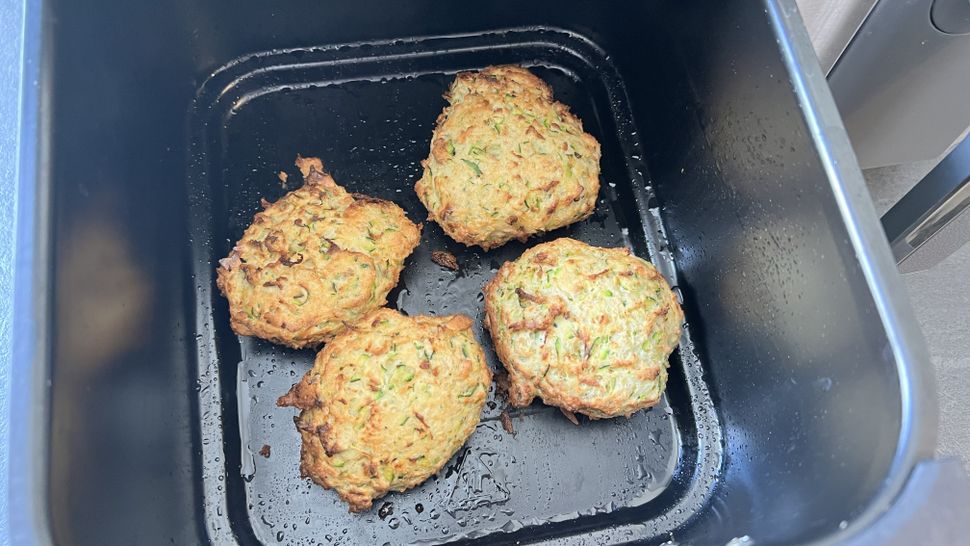 These zucchini air fryer fritters take a bit of effort but they’re more ...