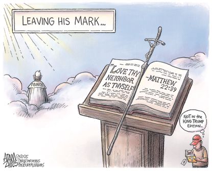 5 holier-than-thou cartoons about the Pope's passing | The Week