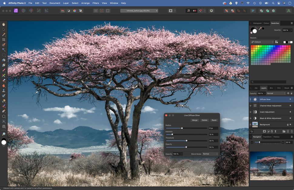 Get the infrared look in Affinity without a costly IR camera conversion ...