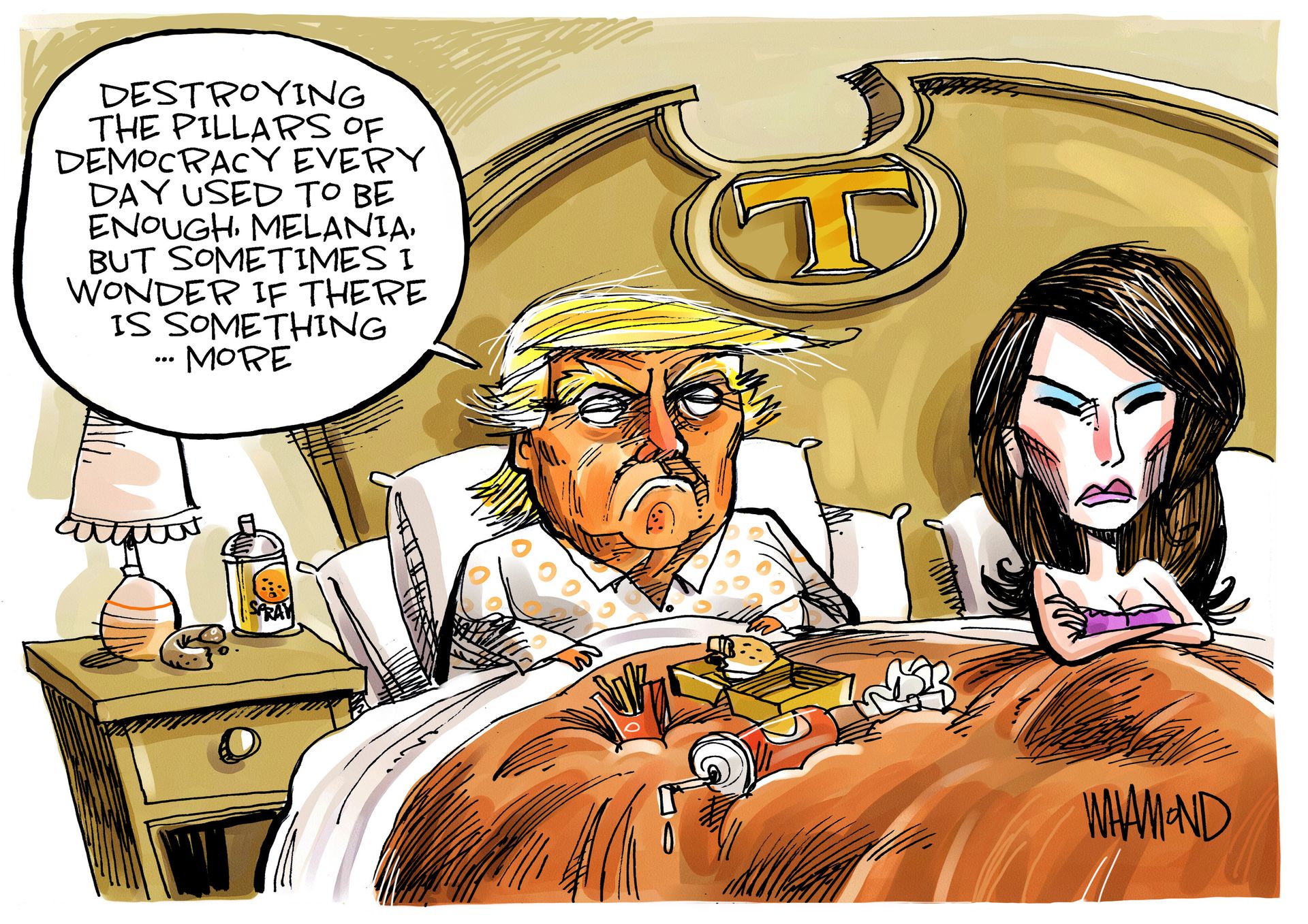 Political Cartoon U.S. Trump Melania something more | The Week
