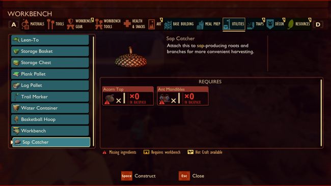 Grounded guide: List of building parts, utilities, and more | Windows ...