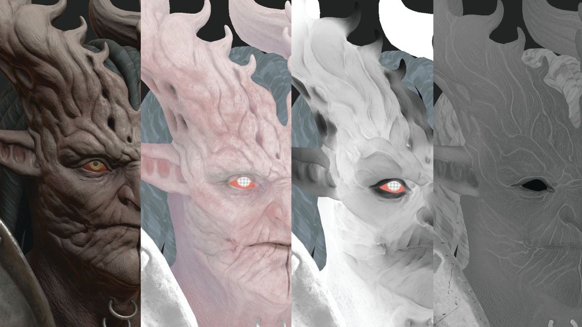 How to sculpt and texture a demonic bust in Blender and Substance 3D ...