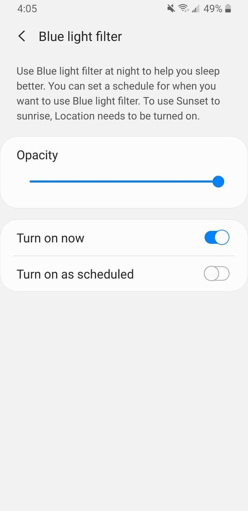 How to adjust the blue light filter on your Samsung Galaxy phone ...