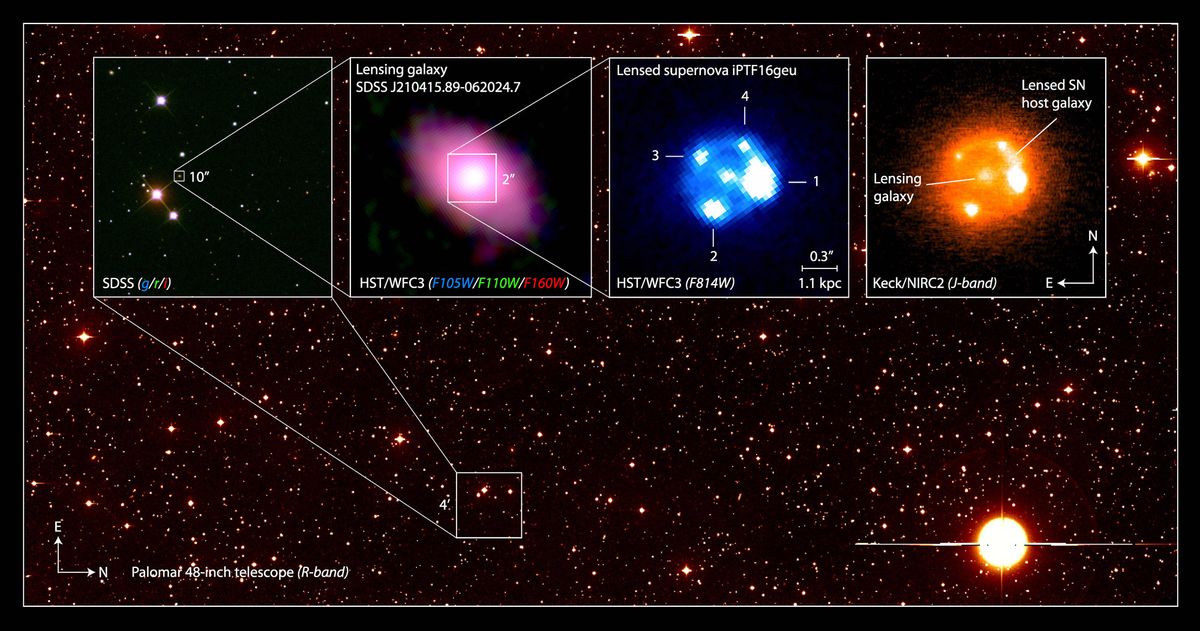 Explosion Times 4: Supernova Image Quadrupled in Rare Sight | Space