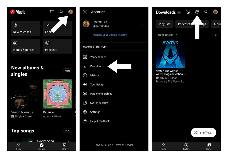 How to download music in YouTube Music for offline playback | Android ...