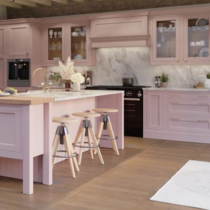 The blush pink kitchen trend is championed by Maude Apatow | Ideal Home